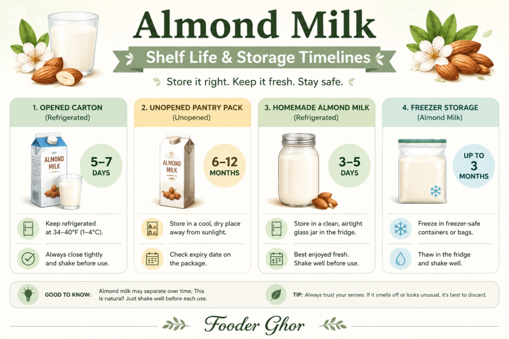 How Long Does Almond Milk Last? Fridge & Storage Guide 2026
